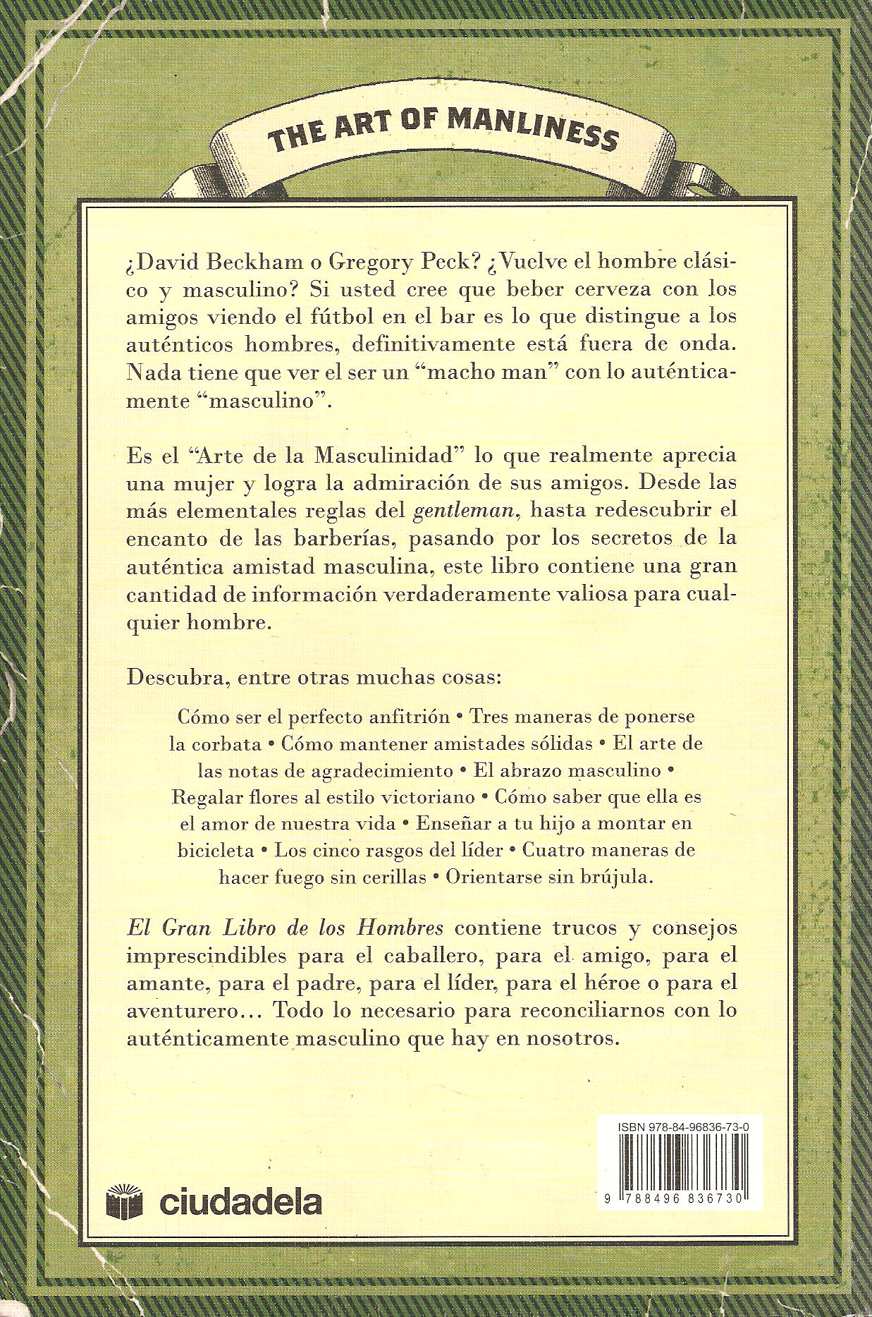 Presentando el “Gran Libro de los Hombres” - The Art of Manliness en ...